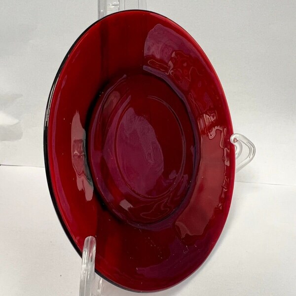 Ruby Glass Platter - Etsy