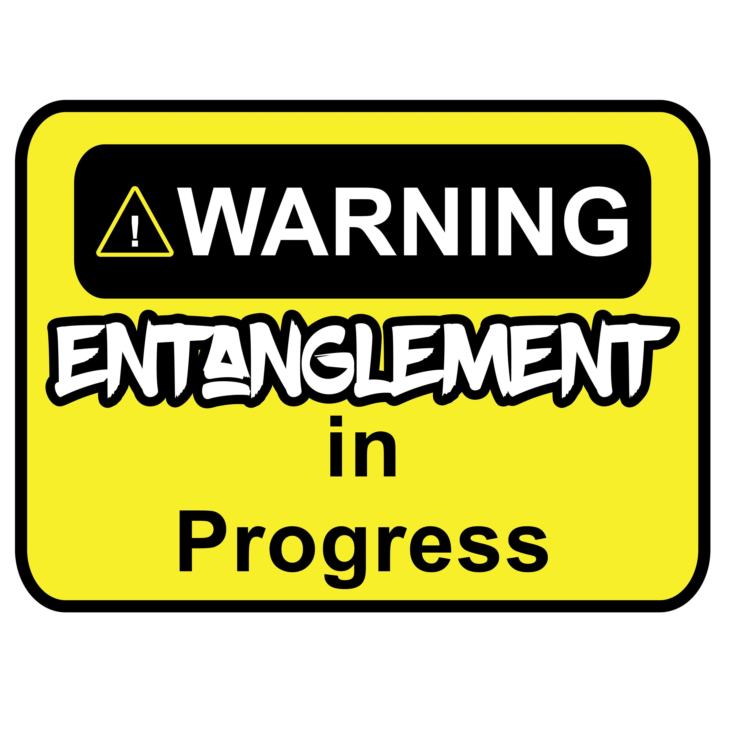 Entanglement Warning Sign Funny Sign-png, SVG, Dxf, Eps, Jpg, Studio3 ...