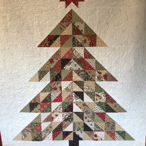 Quilt - Patchwork Christmas Tree - Etsy