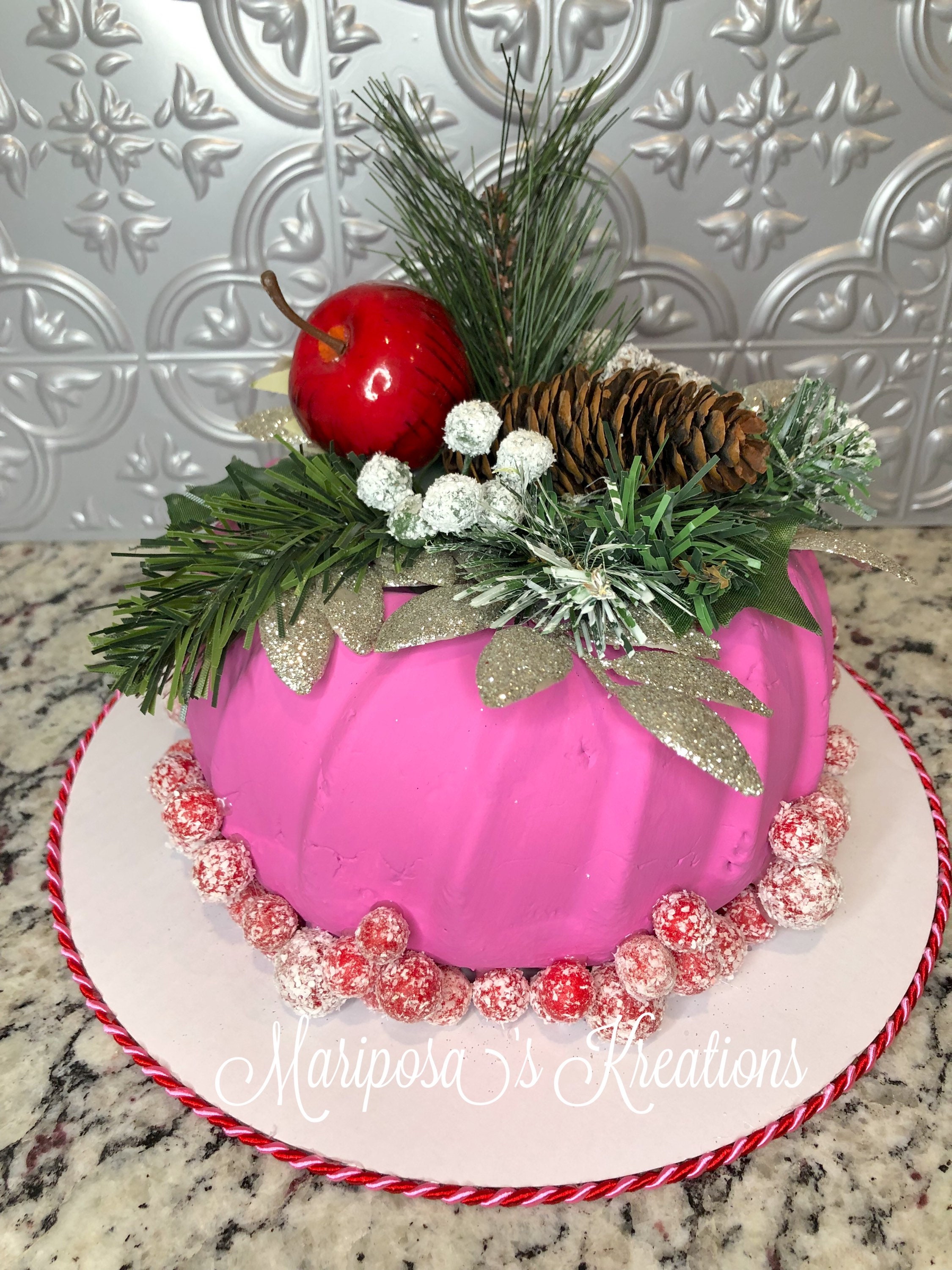 Fake Christmas Cake- Fake Bundt Cake-fake Food-fake Foodie-prop-holiday ...