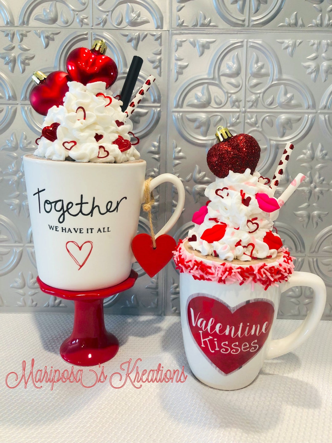 Valentine’s Day-fake Coffee-fake Latte-fake Frappe-fake Drink-fake Food ...