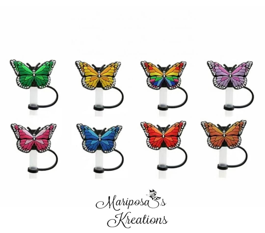 Butterfly Straw Topper-donut-straw Topper-drink Straw Topper-straw ...