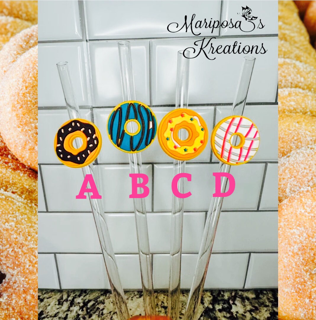 Donut Straw Topper-donut-straw Topper-drink Straw Topper - Etsy