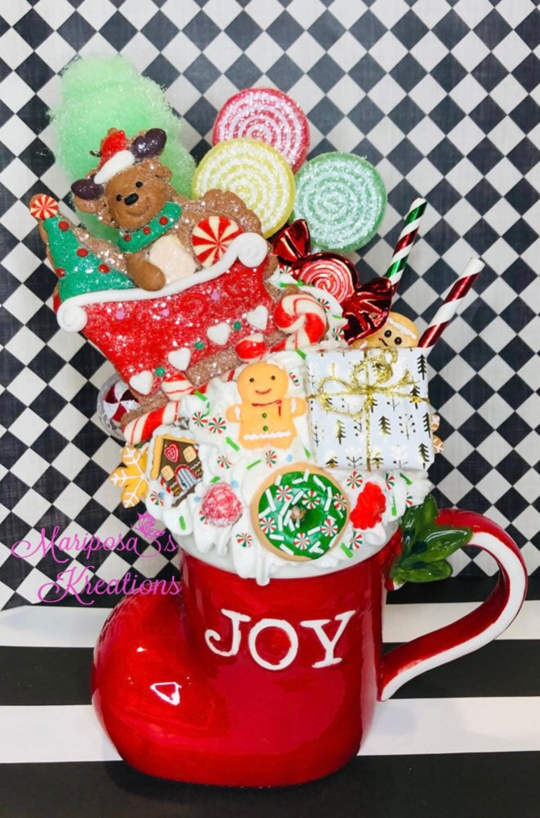 Santa Boot Fake Coffee Mug-fake Latte-fake Drink-fake Hot - Etsy