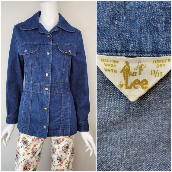 Vintage 1970s Ms Lee denim jacket, Size S/M 34-36B / … - Gem