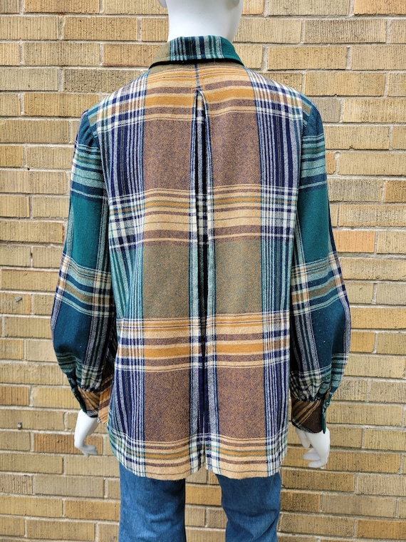 Vintage 1970s plaid wool jacket with dagger collar an… - Gem