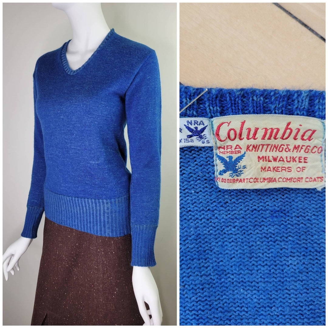 Vintage RARE 1930s NRA Label Sweater by Columbia Knitting Milwaukee ...
