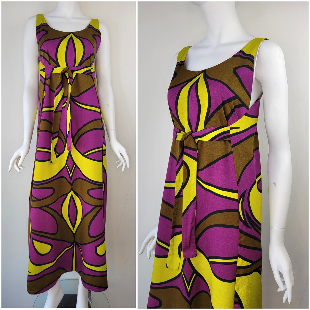 Vintage 1960s Fabulous Hawaiian Wrap Dress by Tahiti Imports, Size S-M ...