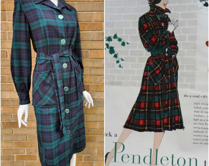 RARE Pendleton Triplet, "it's a Coat . Its a Robe . It's a Dress", 1960s, Size L/XL 44-48B ...
