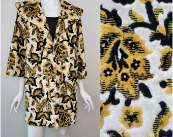 Extra Large 1960s Vintage Gold Floral Chenille Tapestry Coat - Etsy
