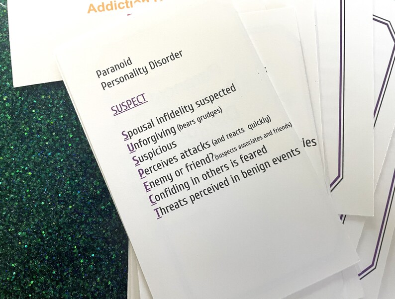 Mnemonics for DSM Diagnosis PDF for Flashcards - Etsy