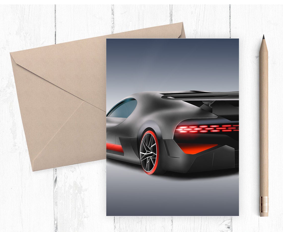 Bugatti Card, Personalized Card, Personalized Gift, Valentines Gift for ...