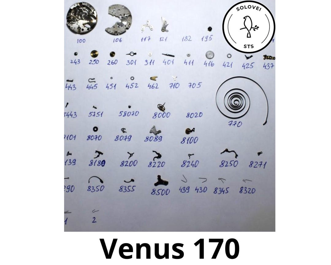 Venus 170 Swiss Original Watch Parts Chronograph Military Watch Vintage ...
