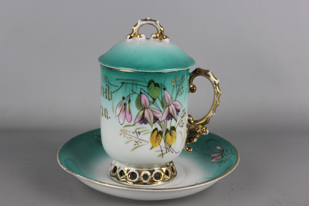 Antique Porcelain Collectible Porcelain Tea Pair Kuznetsov 19th Century ...