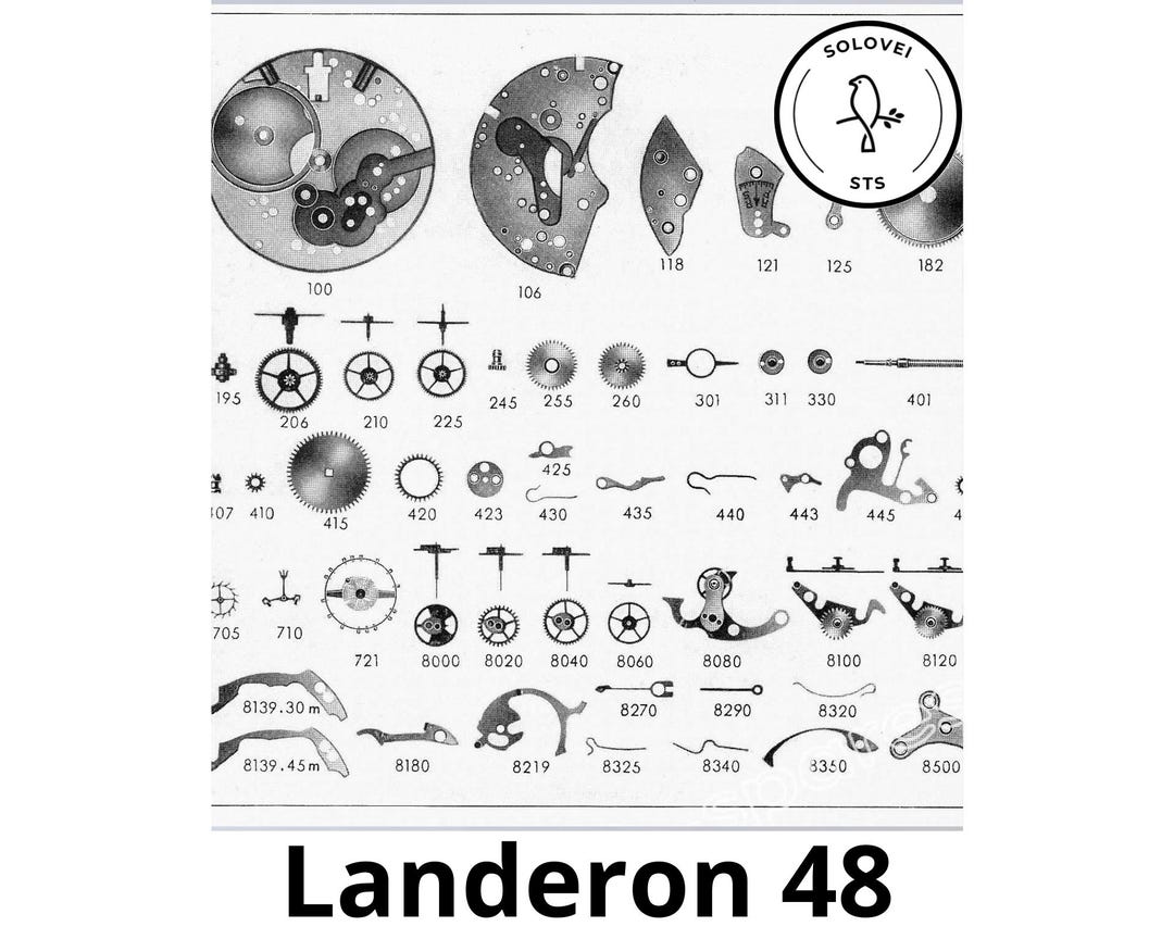 Landeron 48 Swiss Original Watch Parts, Vintage Chronograph - Etsy