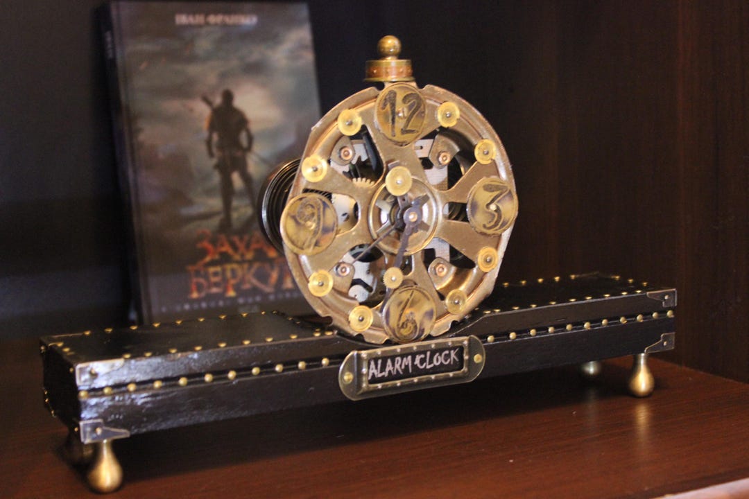 Steampunk Watch Steampunk Clock Skeleton Alarm Exclusive Clock Unique ...
