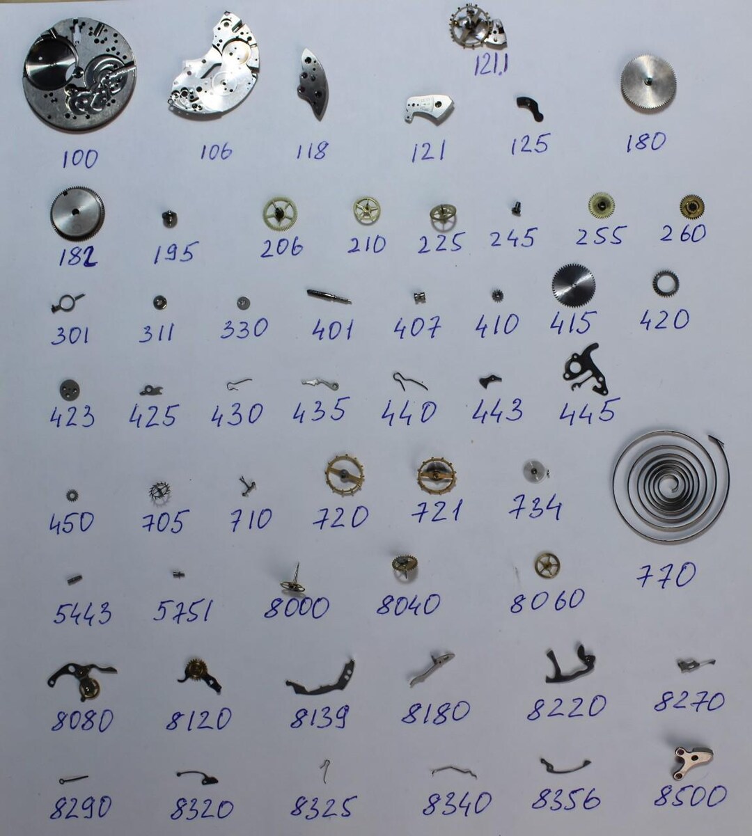 Landeron 51 Swiss Original Watch Parts Chronograph Military Watch ...