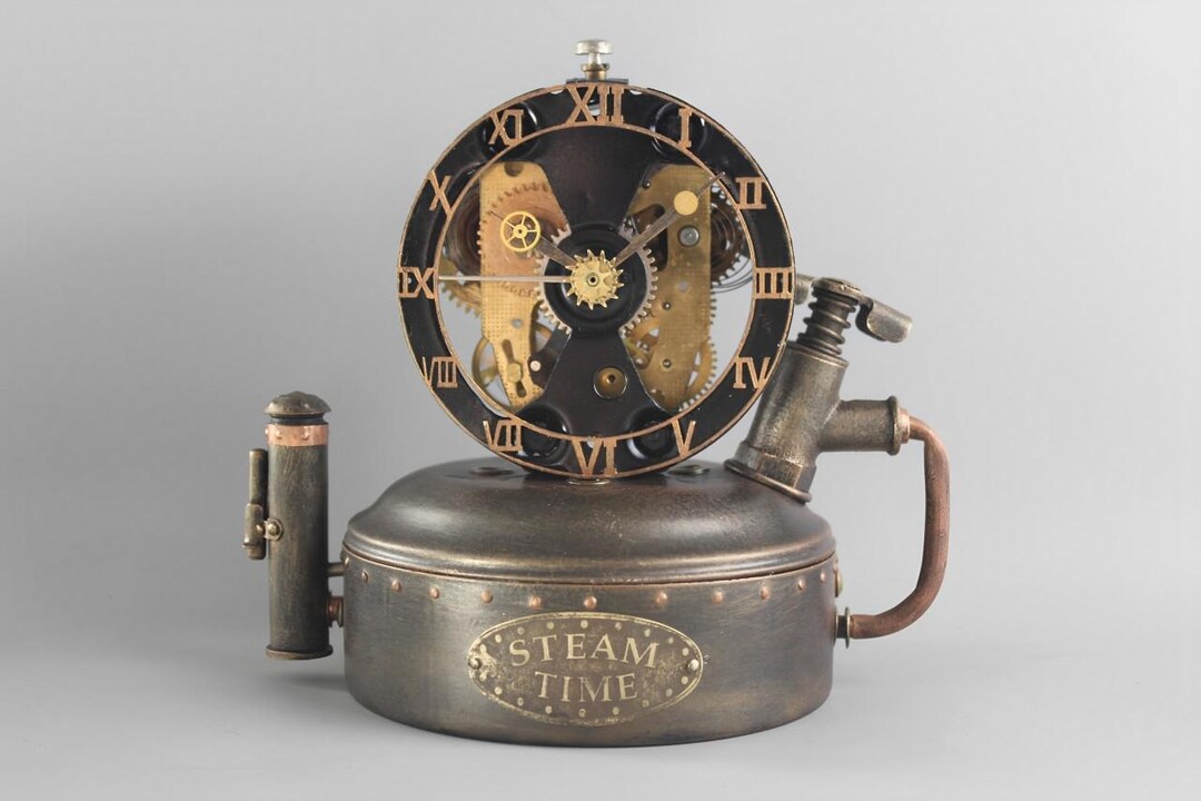 Steampunk Watch Steampunk Clock Skeleton Alarm Exclusive Clock Unique ...