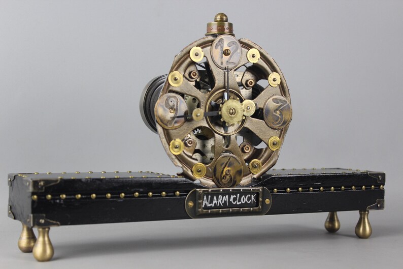 Steampunk Watch Steampunk Clock Skeleton Alarm Exclusive Clock Unique ...
