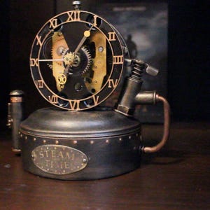 Steampunk Watch STALKER Steampunk Clock Skeleton Alarm Exclusive Clock ...