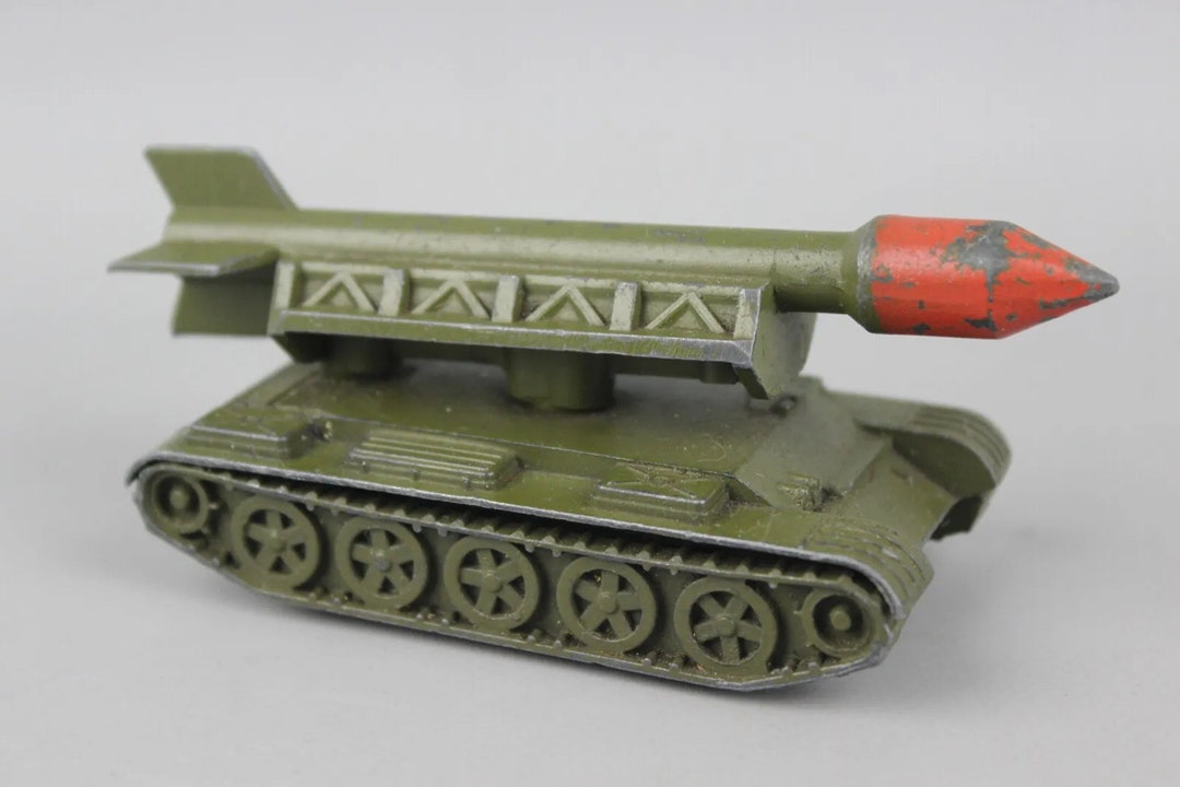 Vintage Soviet Tin Toy Car ROCKET BTR Tank Military ARMY Vehicle Ussr ...