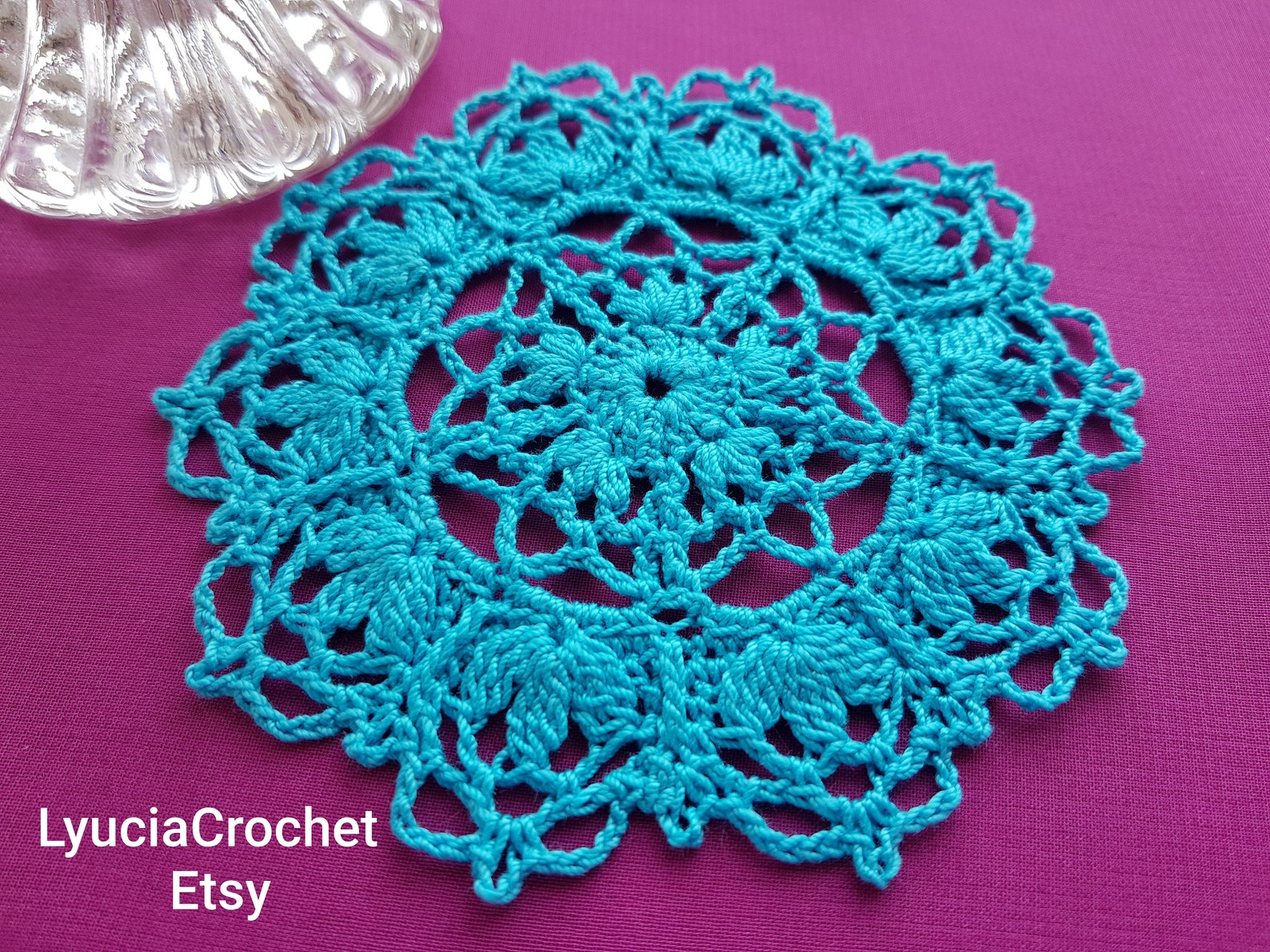 Set of 3 mini-doilies multi-colored doilies crocheted | Etsy