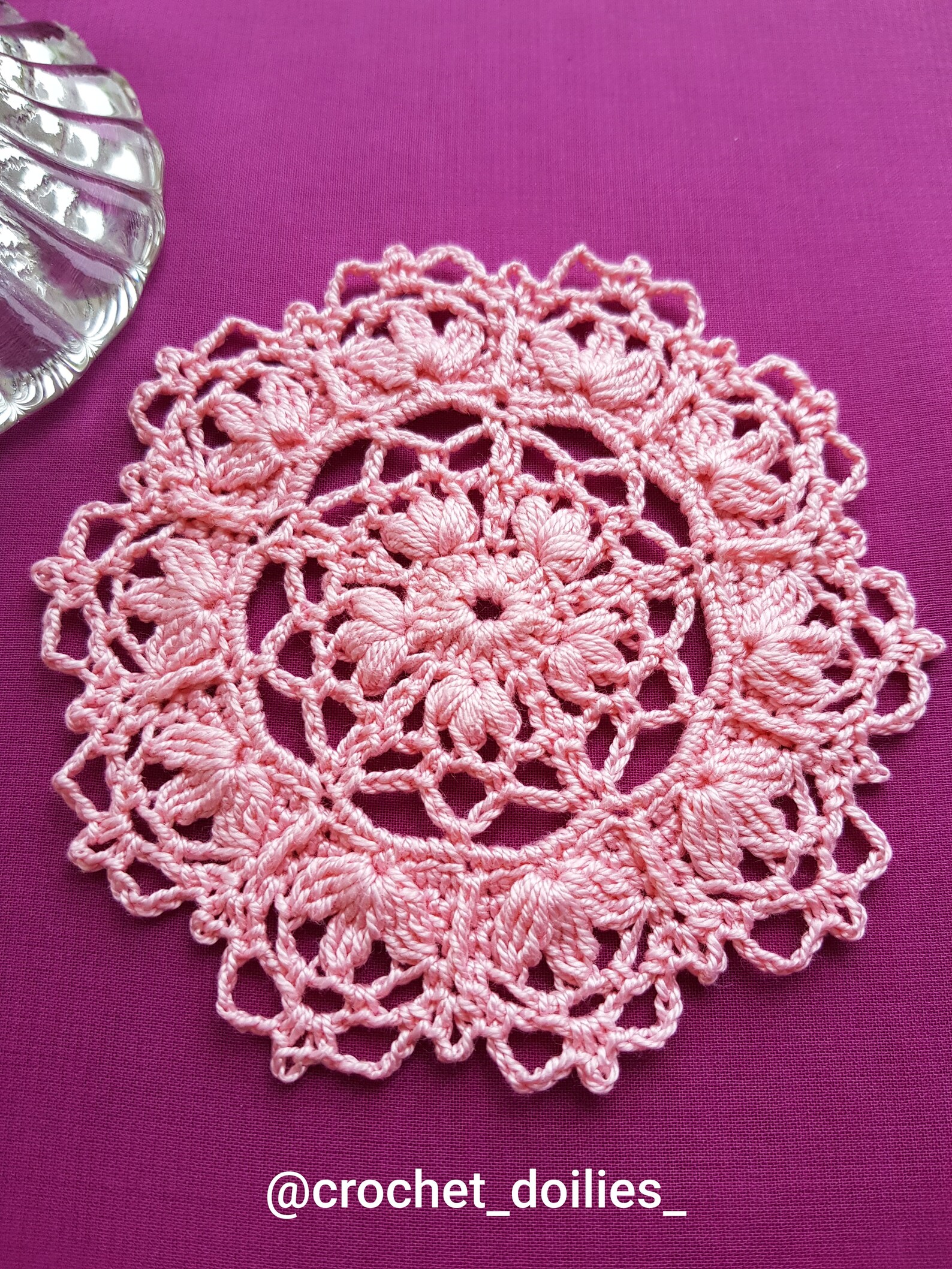 Set of 3 mini-doilies multi-colored doilies crocheted | Etsy