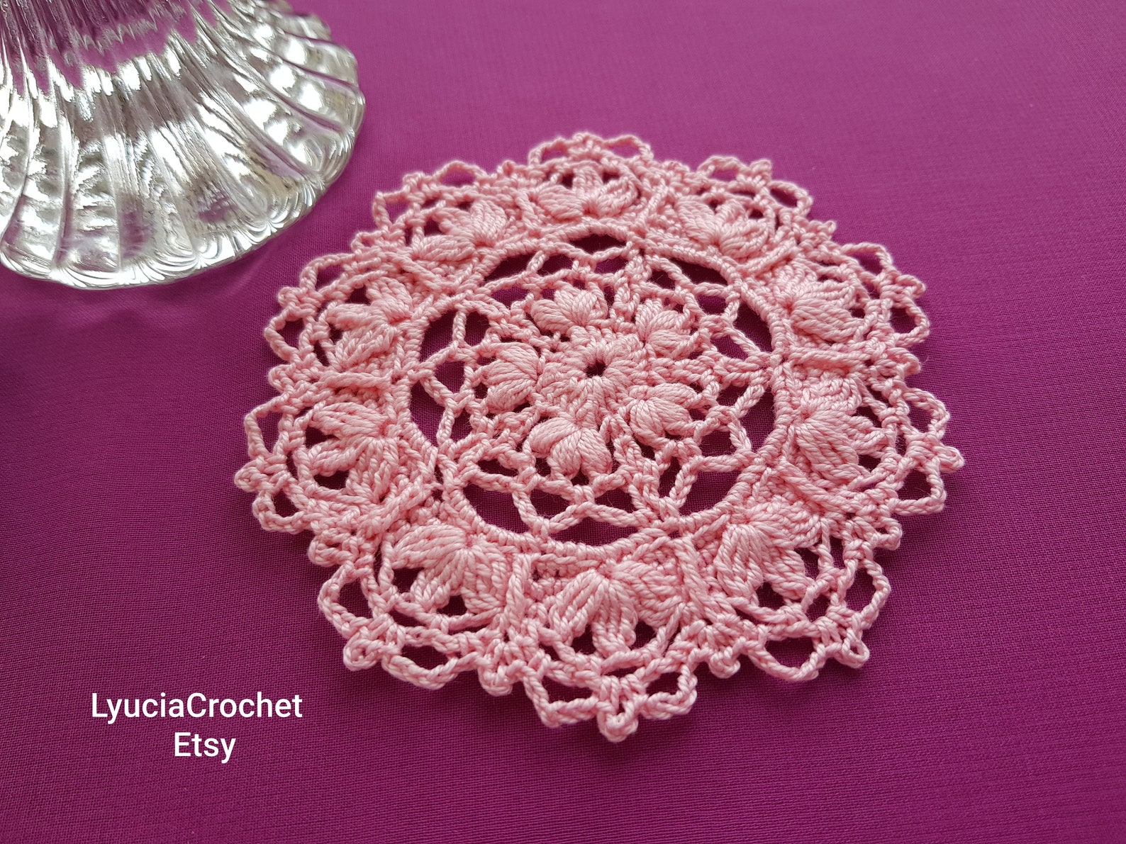 Set of 3 mini-doilies multi-colored doilies crocheted | Etsy