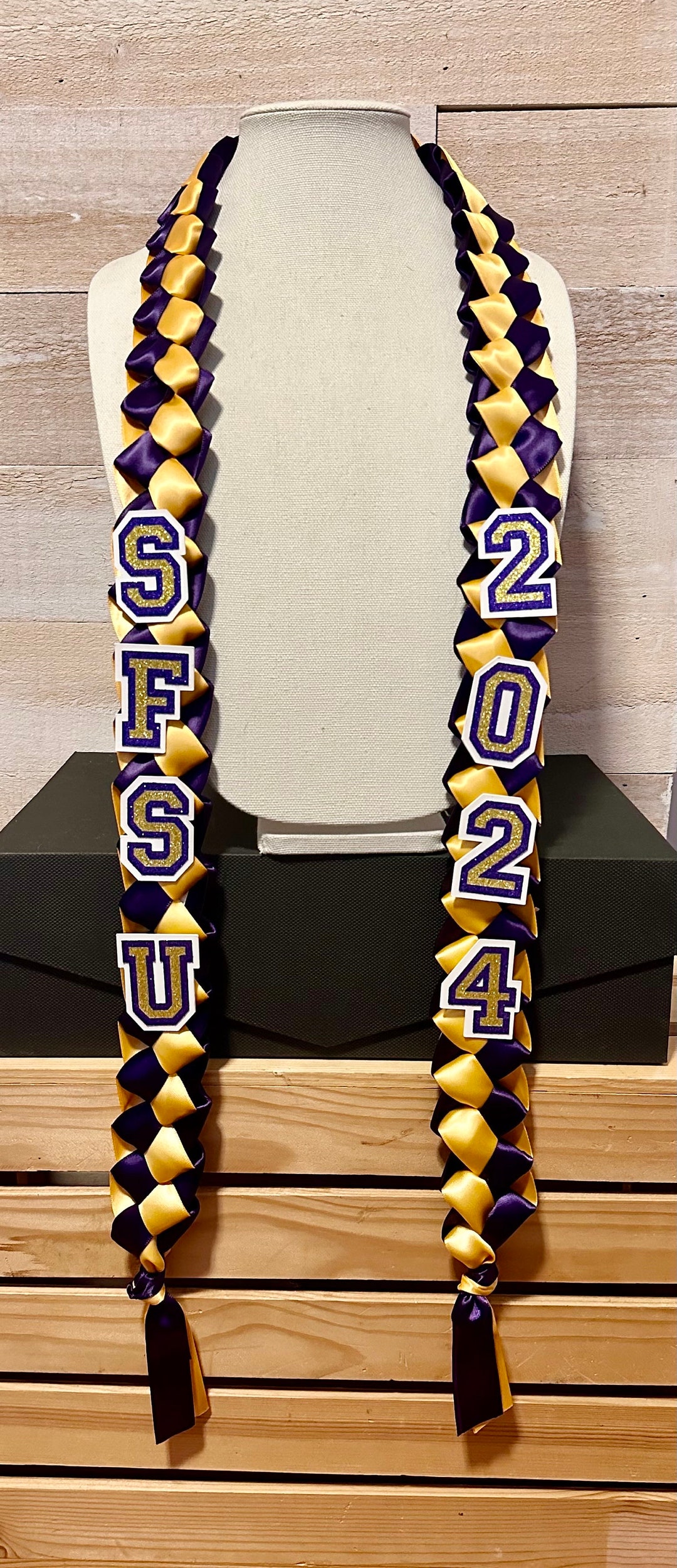 Custom Open Ended 2024 Graduation Lei Sash Stole Style With Wide 7/8 ...