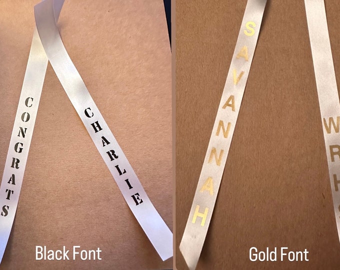 Personalized Ribbon Ends for Graduation Leis ADD On/additional Ribbon ...