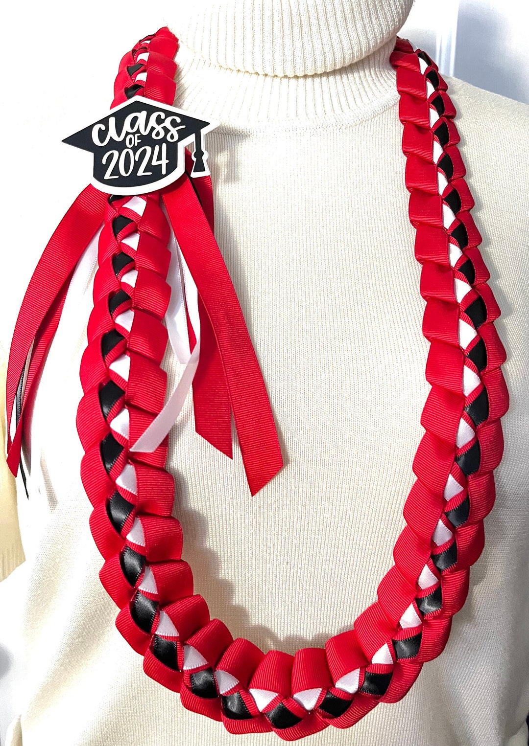 Choose Your Colors Class of 2024 3 Color 3D Ribbon Lei Promotion ...