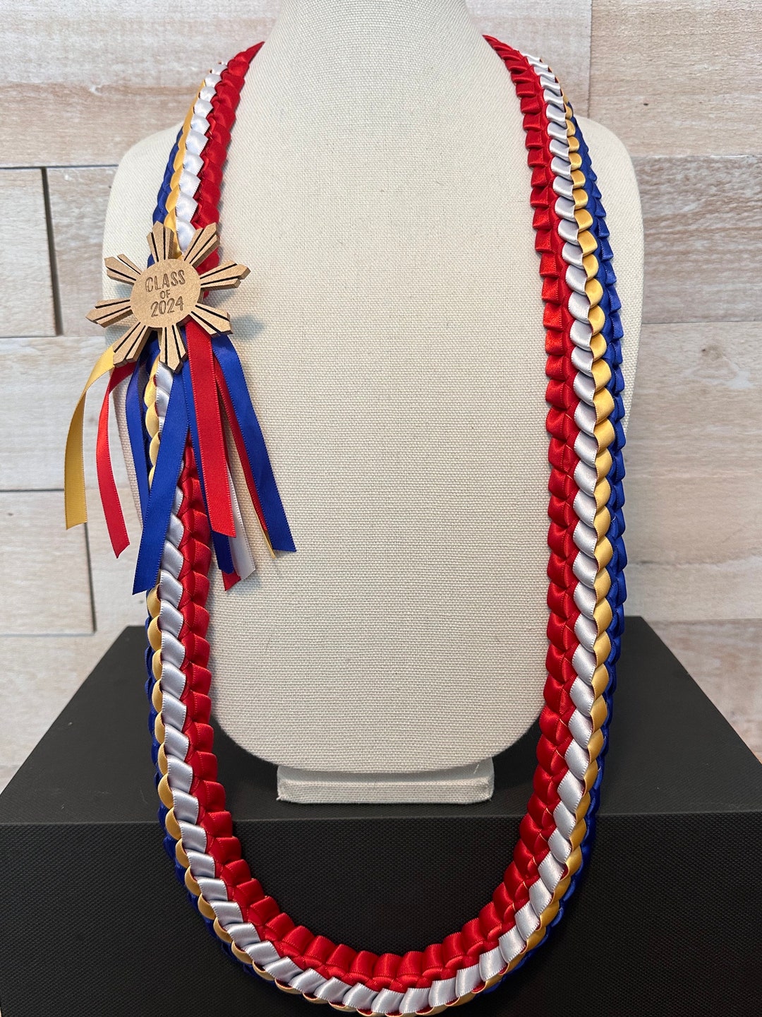 Special Double Braid Filipino Flag Ribbon Lei With Class of 2024 ...