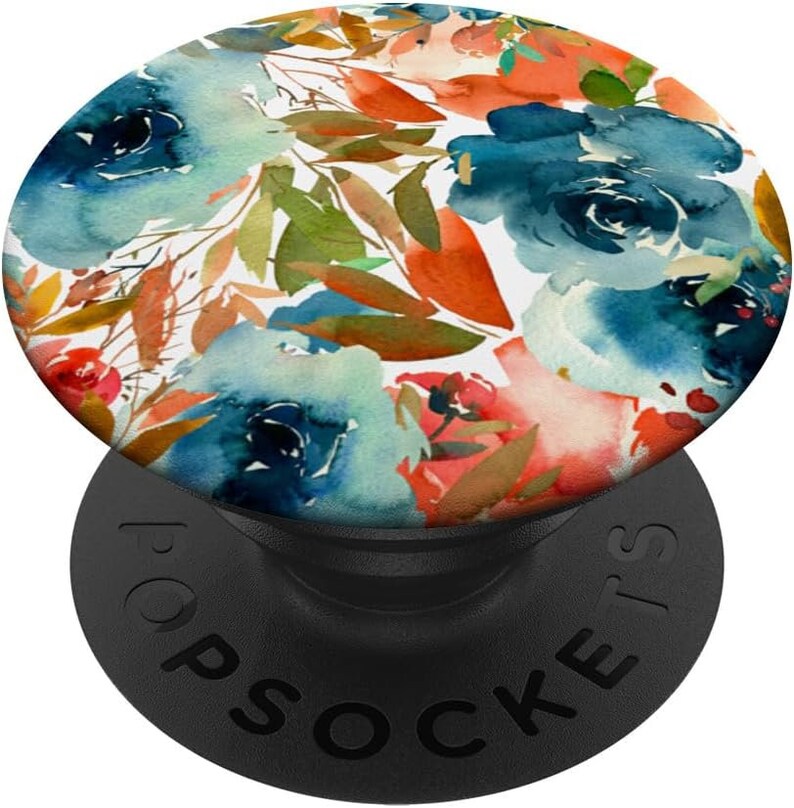 Beautiful Floral Medley Blue and Orange Flowers Popsocket Popgrip - Etsy