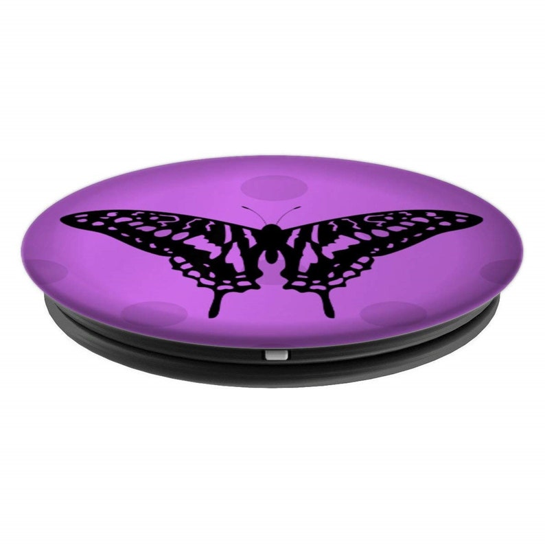 Butterfly on a Purple Background Popsockets Grip and Stand for Phones ...
