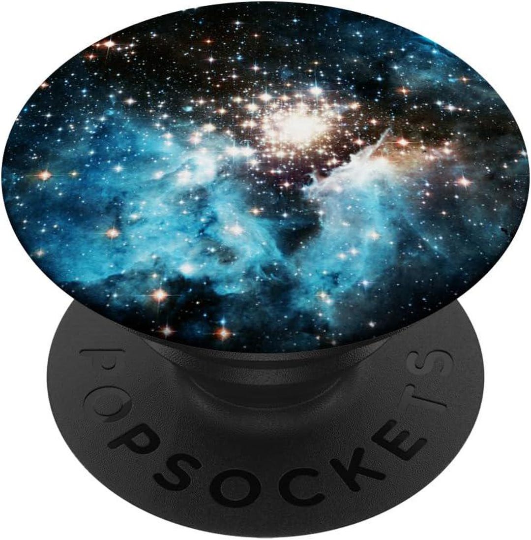 Cool Galaxy Teal Blue Nebula Space Stars - Popsockets Grip and Stand ...