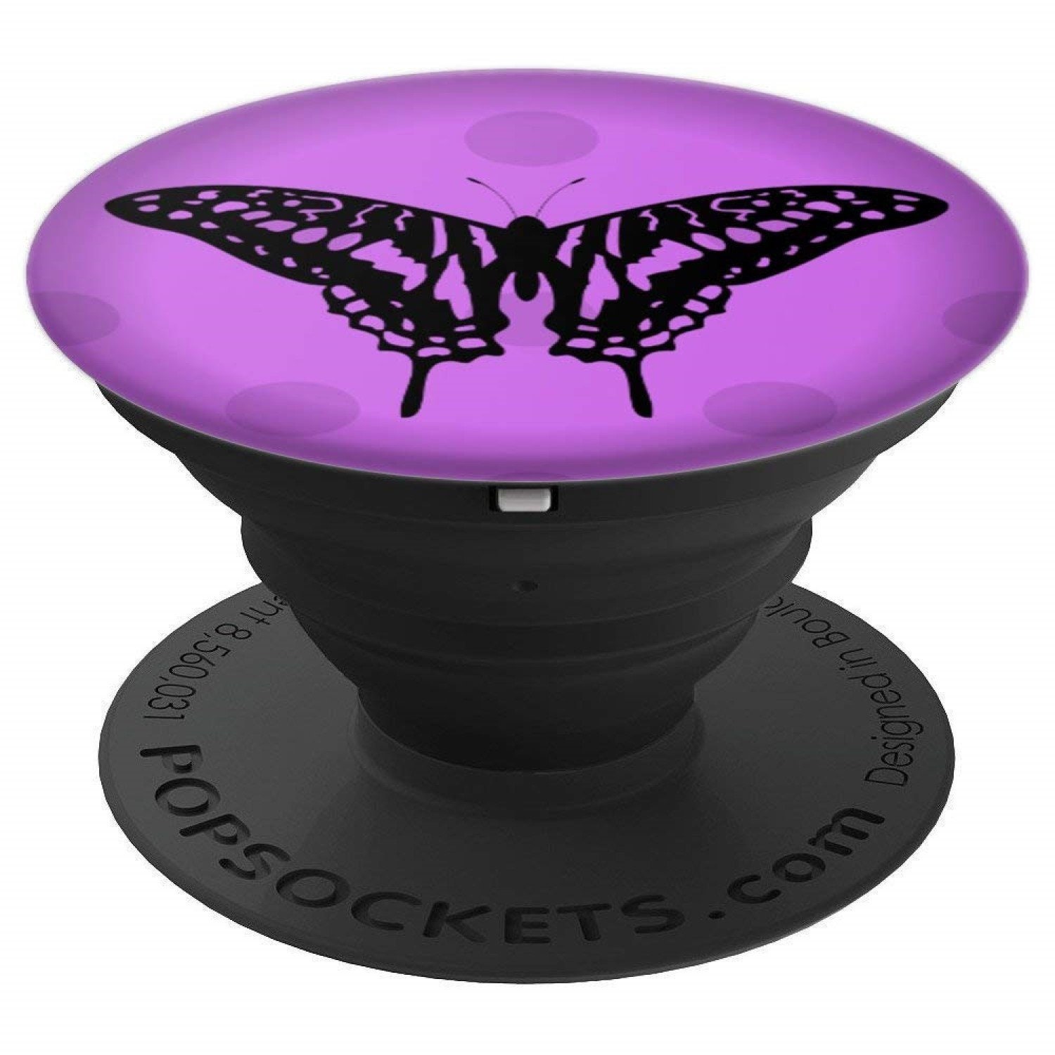 Butterfly on a Purple Background Popsockets Grip and Stand for Phones ...