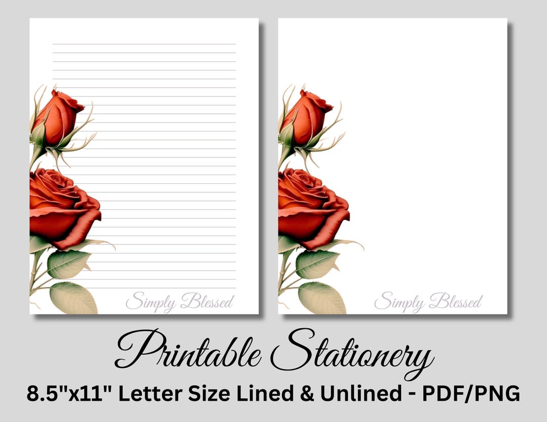 Printable Writing Paper, Printable Stationery, Floral Letter Writing ...
