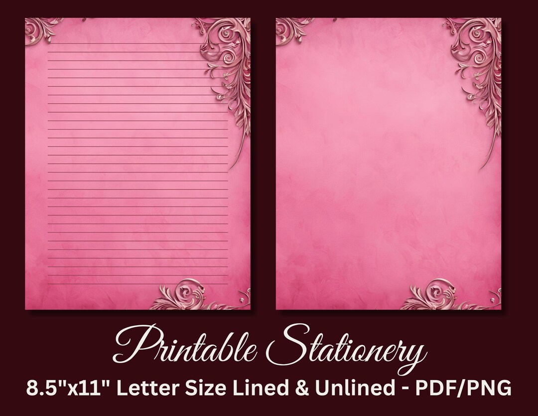 Printable Writing Paper, Printable Stationery, Elegant Letter Writing ...
