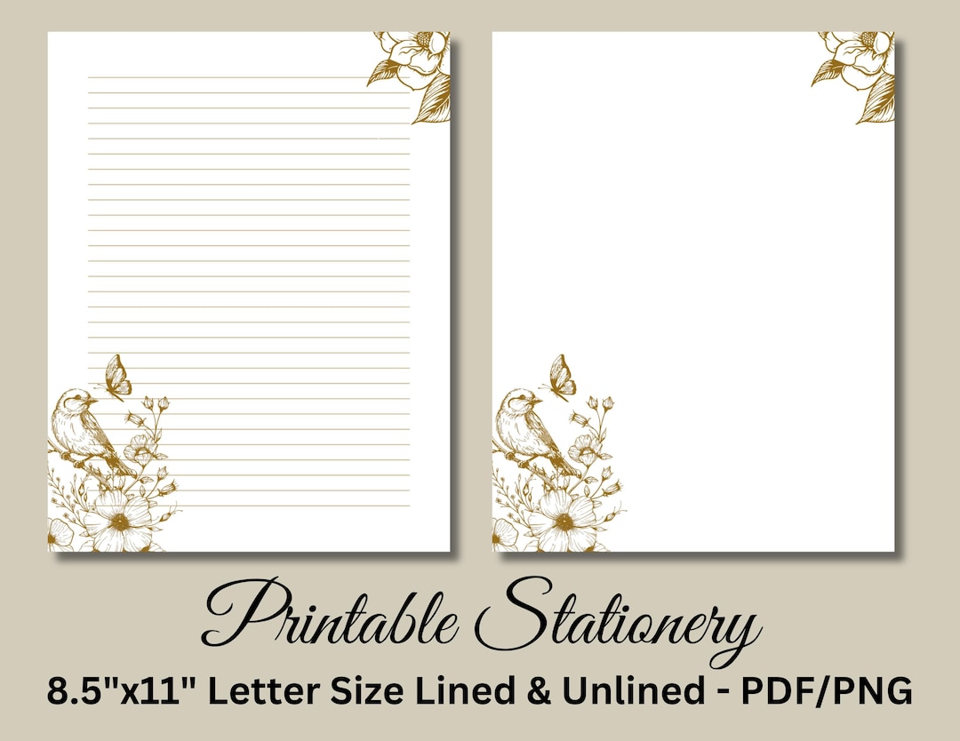 Printable Writing Paper, Printable Stationery, Nature Letter Writing ...