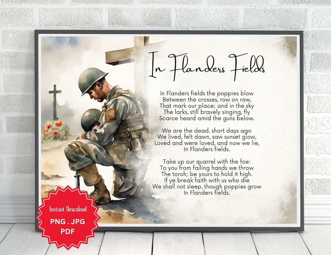 In Flanders Fields, Poem, Lest We Forget, Remembrance Day, Veterans Day ...