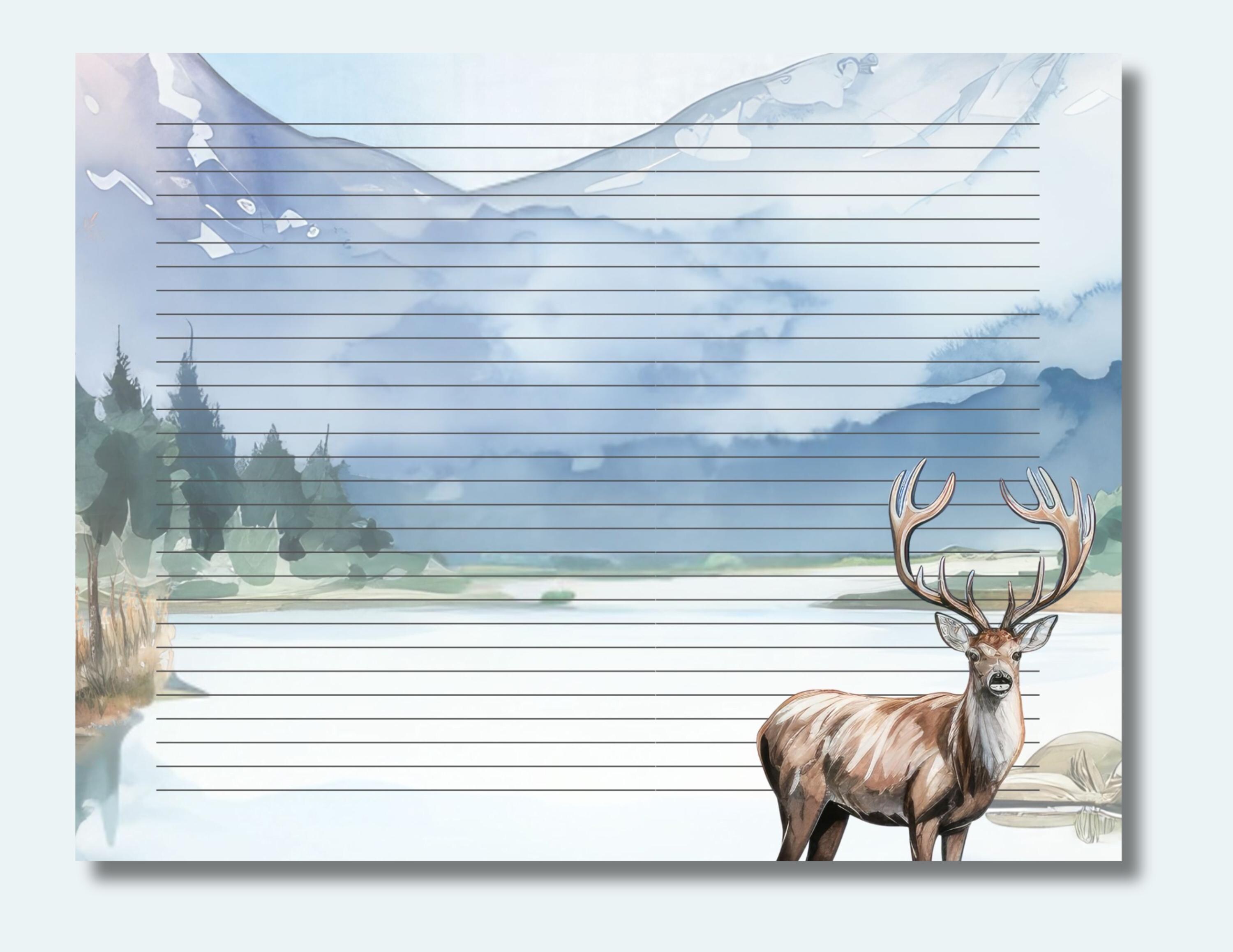 Printable Writing Paper, Printable Stationery, Landscape Paper, Nature ...