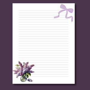 Printable Writing Paper, Printable Stationery, Stationary, Floral ...