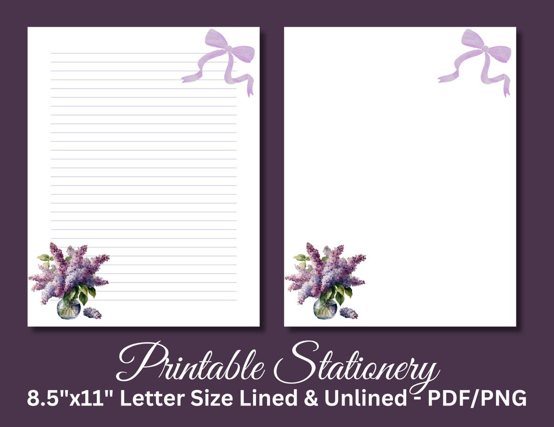 Printable Writing Paper, Printable Stationery, Stationary, Floral ...