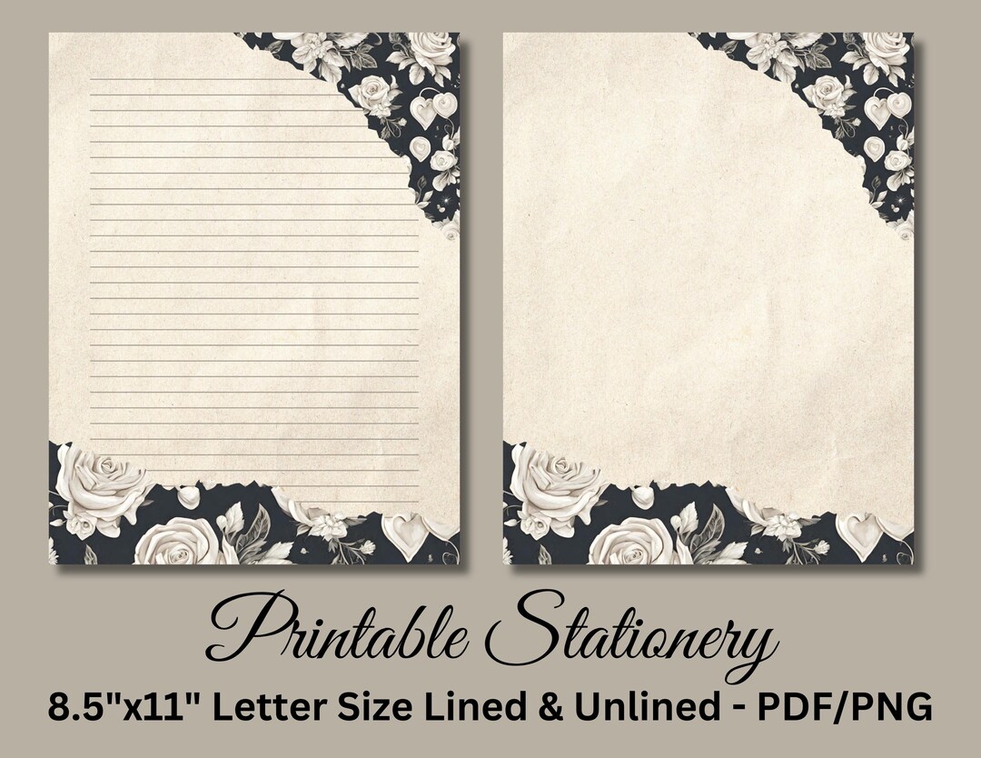 Printable Writing Paper, Printable Stationery, Parchment Letter Writing ...