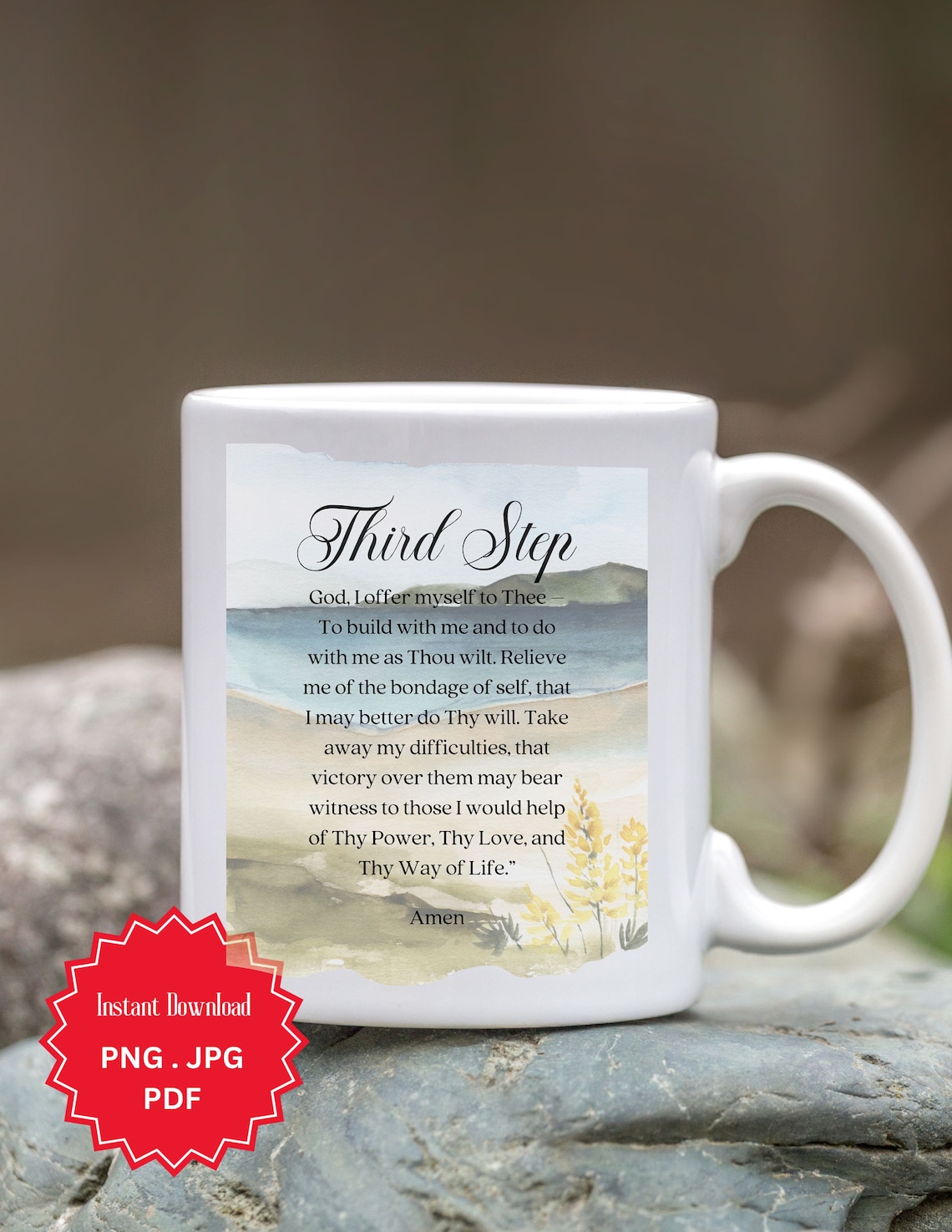 Third Step Prayer, AA Poem, Inspirational Verse, Printable Wall Art ...