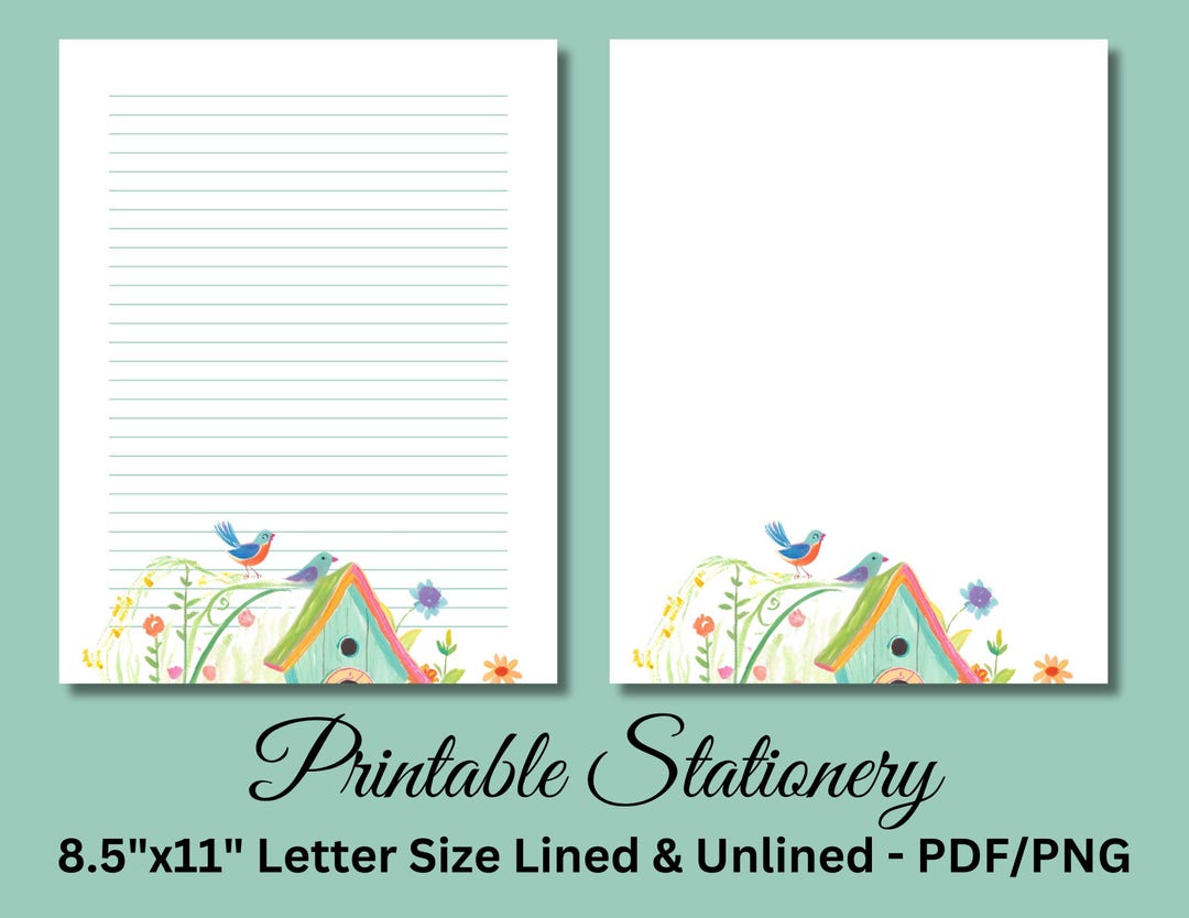 Printable Writing Paper, Printable Stationery, Whimsical Letter Writing ...