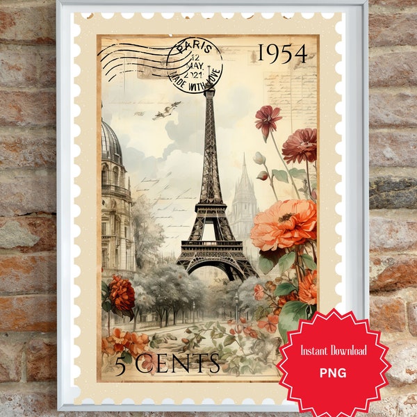 Eiffel Tower Stamps - Etsy