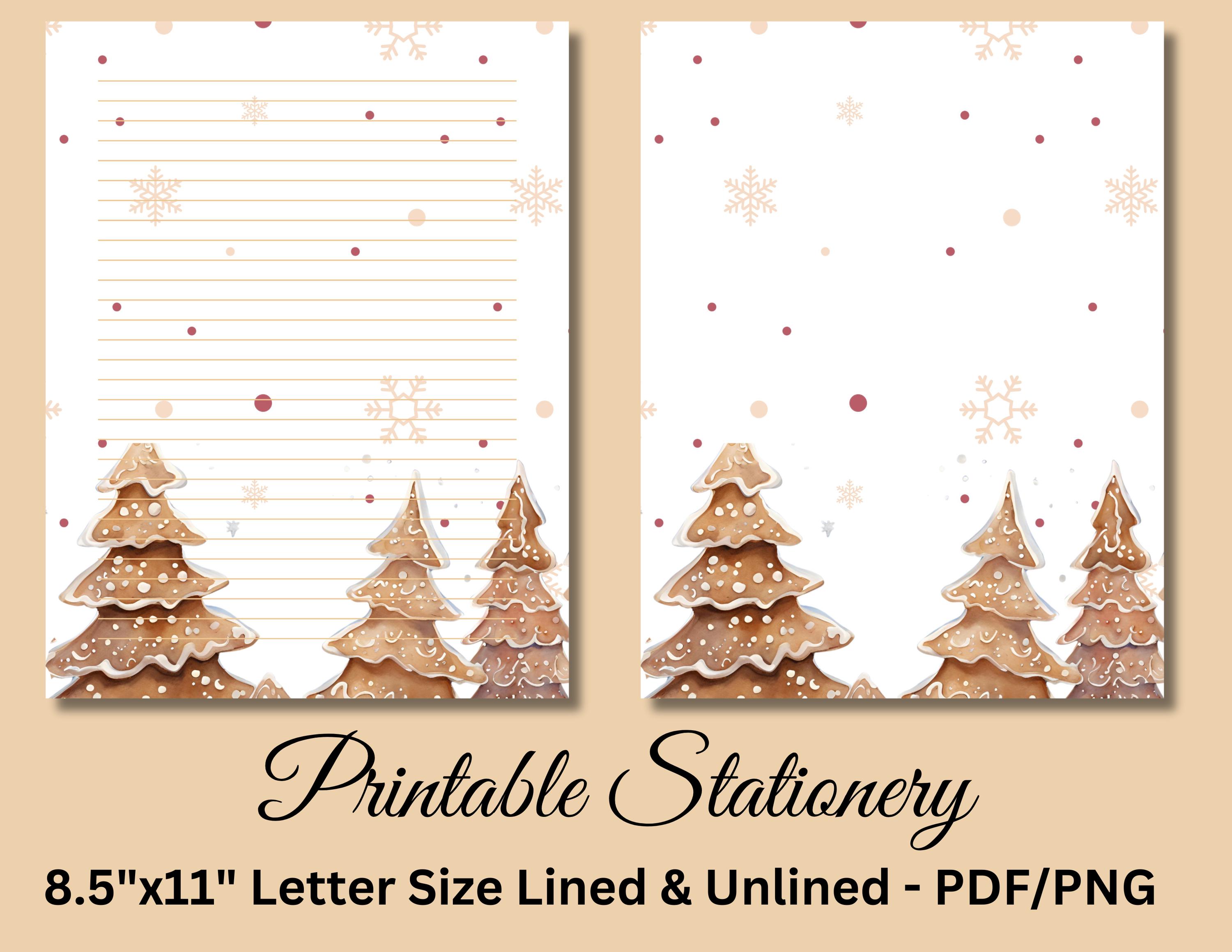 Printable Writing Paper, Printable Stationery, Stationary, Christmas ...
