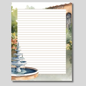 Printable Writing Paper, Printable Stationery, Stationary, Botanical ...