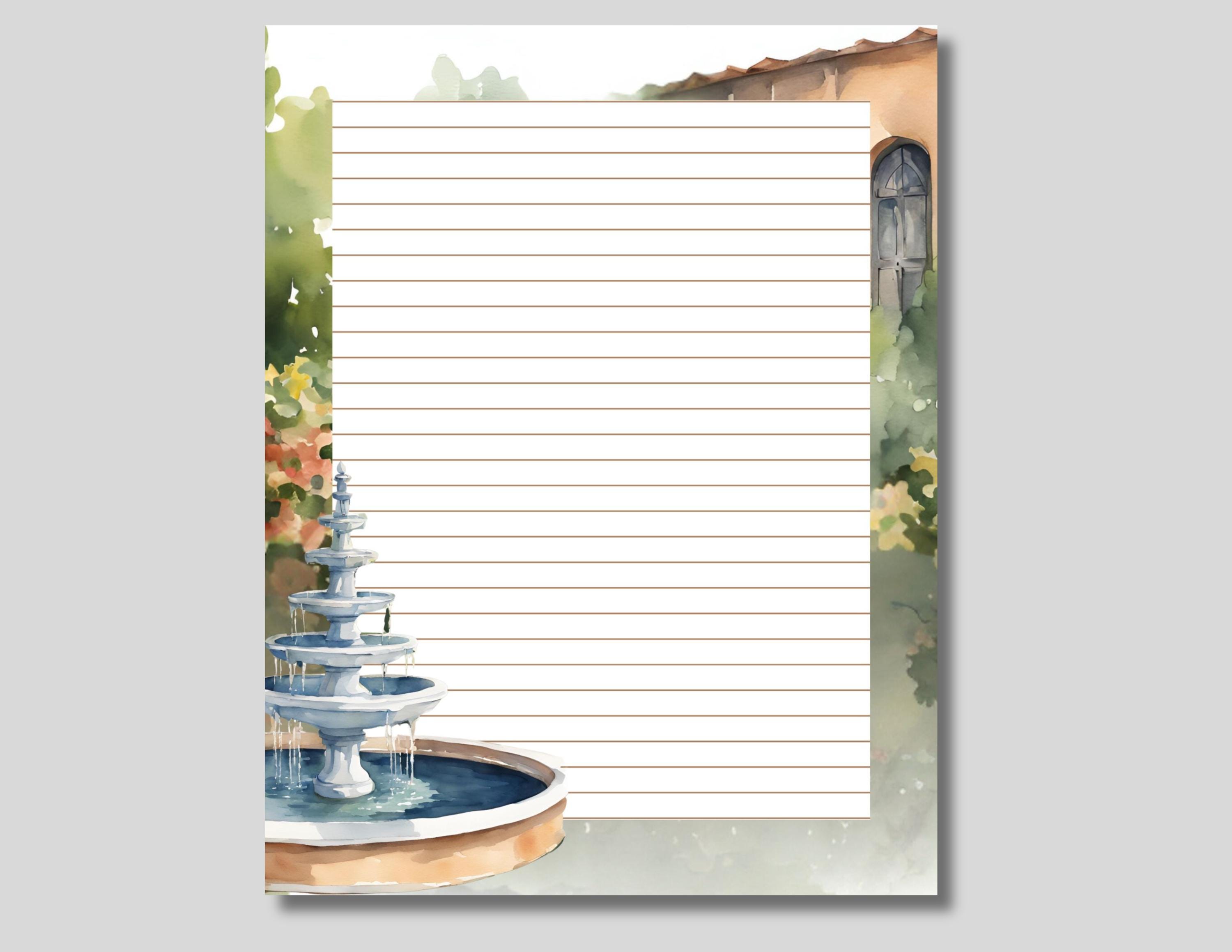 Printable Writing Paper, Printable Stationery, Stationary, Botanical ...
